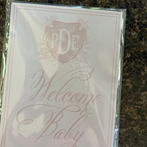 Interlocking Monogram Calling Cards Initial Enclosure Cards Holiday ...