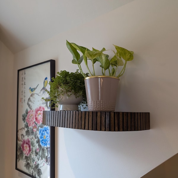 Custom Rounded Fluted Floating Shelf - Etsy