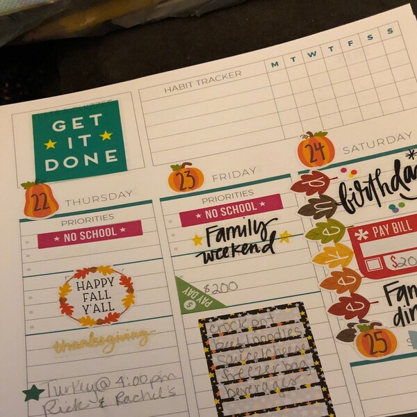 Pumpkin Date Covers Planner Stickers - Halloween Countdown Stickers ...