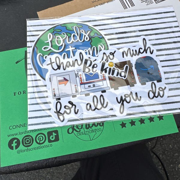 Thank You Mailbox Decal-new, Mailman Sticker, Mailman Gift, Mailbox ...