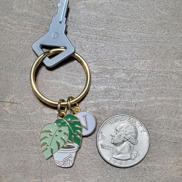 Monstera Green Leaves Keychain for Girls - Etsy