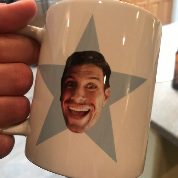 The Office Mug, Office Face Star Mug, the Office Star Mug With Photo ...