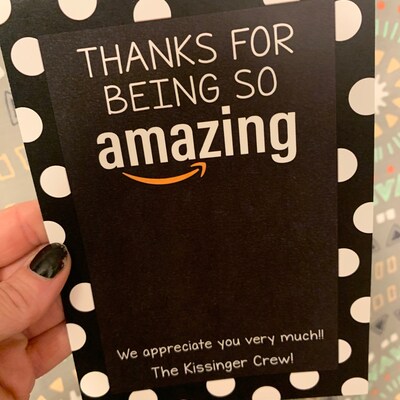 PRINTED Amazon Gift Card Holder, Thanks for Being so Amazing, Printable ...