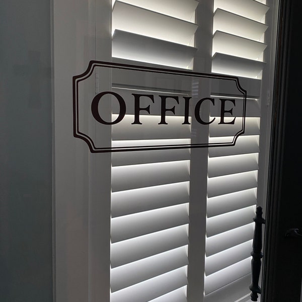 Office Vinyl Decal, Den Room Decal, Glass Door Decal, Vinyl Lettering ...