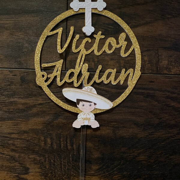 Charro Baptism Cake Topper / Mexican Cake Topper / Charro Decor ...