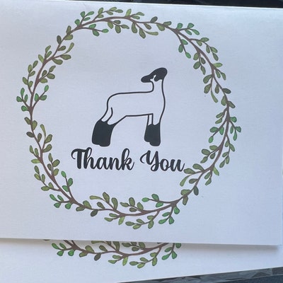 SINGLE Ear Tag Thank You Cards - Etsy