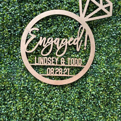 Custom Engagement Party Sign, Engagement Gifts for Couple, Engagement ...