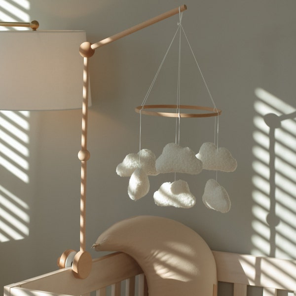 Boucle Mobile Handmade Baby Mobile Clouds Mobile Baby Nursery ...