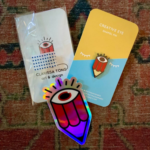 Creative Eye // Pencil Enamel Pin for Artists, Writers, and All ...