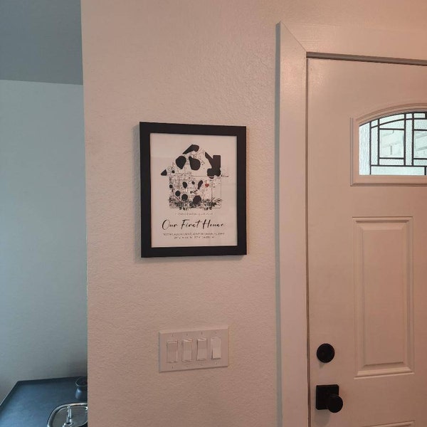 Custom Home Map, First Time Home Buyer, Personalized Housewarming Gift ...
