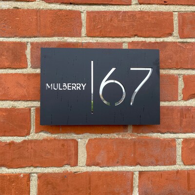 Modern Contemporary House Sign - Etsy