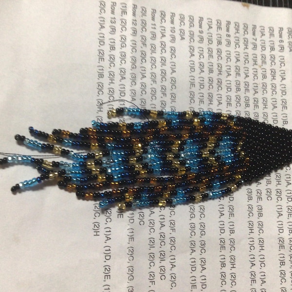 PDF Native American Style Bead Fringe Earrings, Colorful Hoop Earrings ...