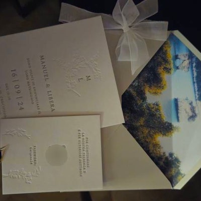 Wavy Edge Menu, Wedding Menu, Event Menus, Tasselled Menu, Elegant ...