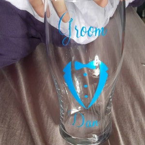 Personalised Pint Glass / Best Man Glass / Groomsman Gift / Wedding ...