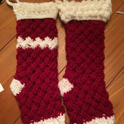 Crochet Pattern for Christmas Stocking, Basket Celtic Weave PDF14-152 ...