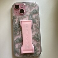 Rose Quartz Case With Ring Phone Grip iPhone or Galaxy Expanding Stand ...