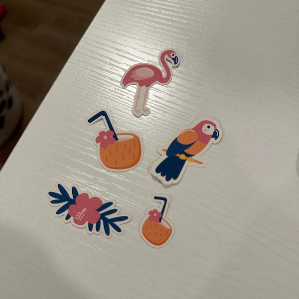 Tropical Summer Clipart, Travel Flamingo Clip Art. Toucan Pineapple Ice ...