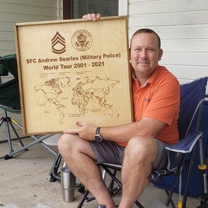 Custom Carved Military US Flag Clock - Etsy