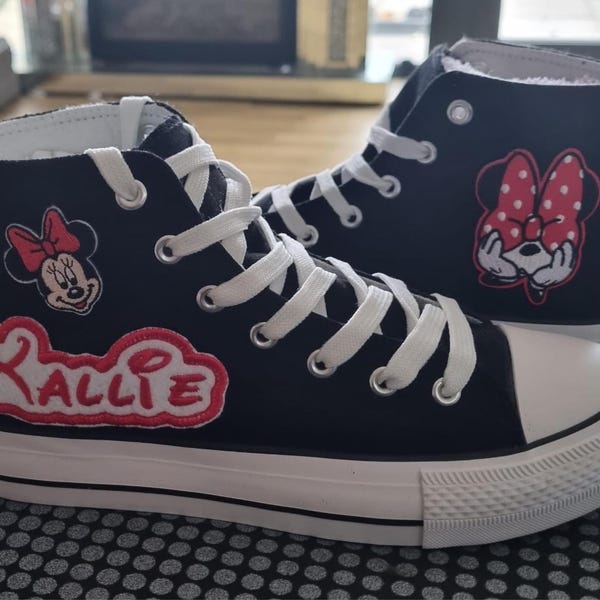 Embroidered Personalised Name Badge Patch Iron on or Sew, Disney Font ...