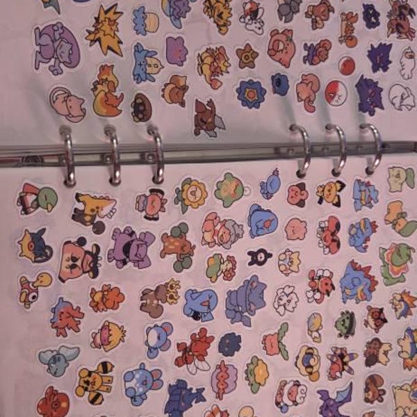 152-251 Mini Poke Stickers | All Gen 2 Johto Mons | Die-cut Waterproof ...
