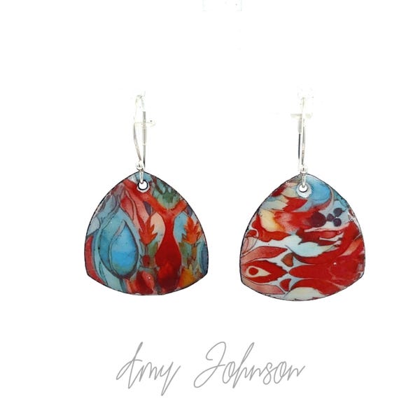 Watercolor Leaves Design Enamel Decals, Enamel Supplies, Ceramic Decals ...