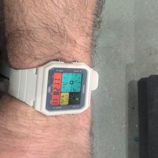 Custom Casio AE1200 Watch - Negative Display Mod -world Time- Digital ...