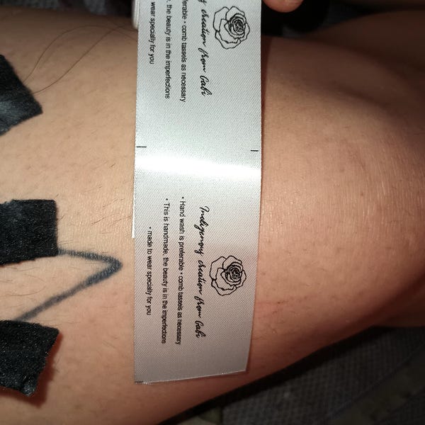 PREDESIGNED Custom Sewing Label Personalized LOGO Fabric Clothing Tag ...