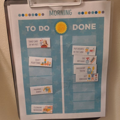 To Do Chart for Kids Daily Routine Printable Chart & Cards - Etsy
