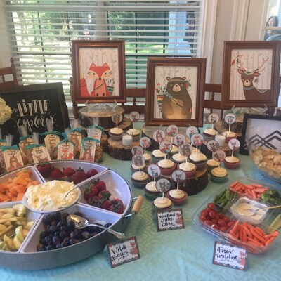 TRIBAL Cupcake Toppers. PRINTABLE. Boho Baby Shower Favors. Pow Wow ...