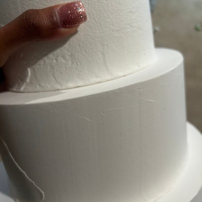 Smooth Icing and Rustic Edge Tall Fake Cake - Etsy
