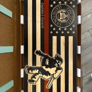 Austin Police Department Thin Blue Line American Flag in | Etsy