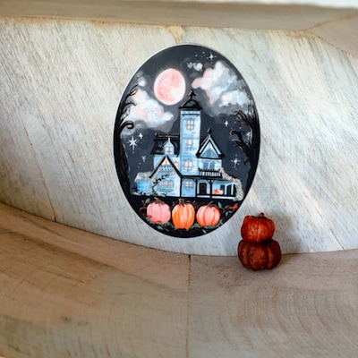 Practical Magic Inspired Victorian House Gouache Painting STICKER ...