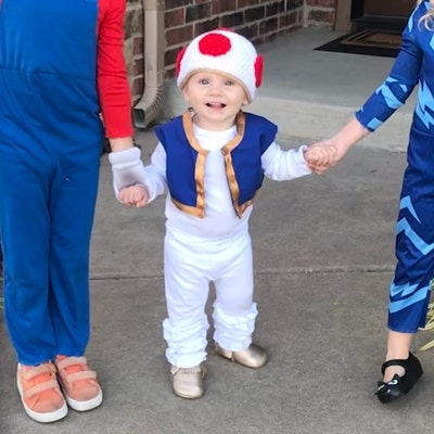 Super Mario Bros Toad Toadette Mushroom Crochet Beanie Newborn Infant ...