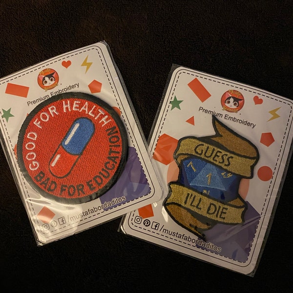 DND - Embroidered Patch - Role - RPG - Dice - Limited Edition - Iron On ...