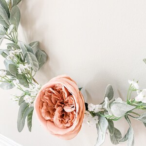 Set of 10 Large Blush English Cabbage Roses Head in High Silk Material ...