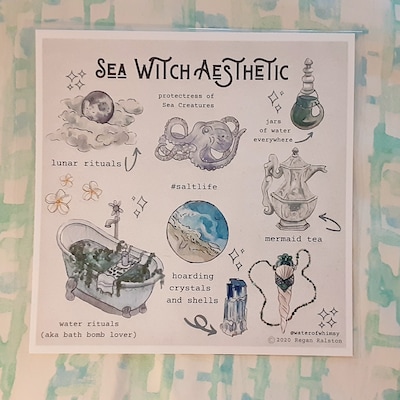 Sea Witch Aesthetic Print Wall Art - Etsy
