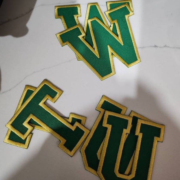 Letters A to Z College Varsity Letterman Embroidered Applique Iron on ...