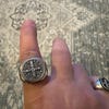 Holy Name of Jesus Men Coin Silver Ring Jesuit IHS - Etsy