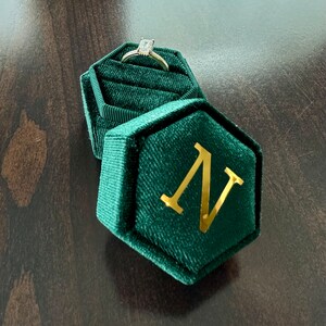 Personalized Velvet Ring Box Monogram Ring Box Ring Box - Etsy
