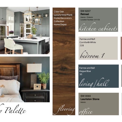 Just Beachy Interior Paint Color Palette - Etsy