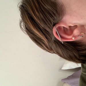 Crystal Chain VCH Vertical Hood Piercing 14g Surgical - Etsy