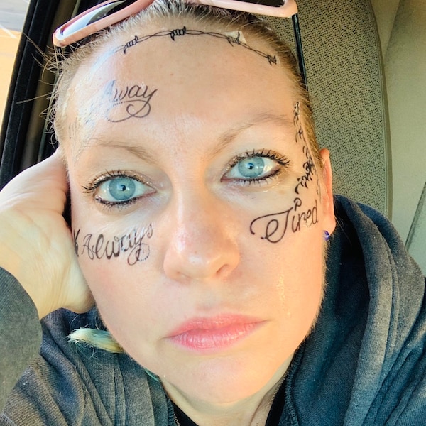 TEMPORARY TATTOO - Post Malone Face Tattoos /tekashi69 Set / Halloween ...