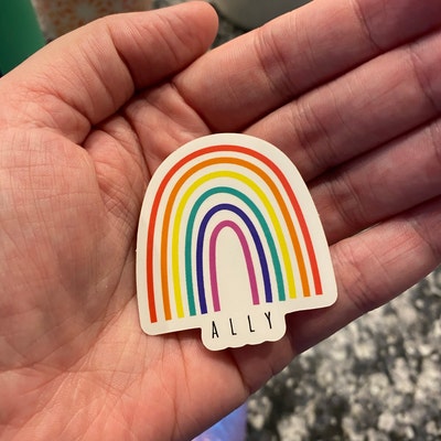 Ally Sticker LGBT Pride Ally Sticker LGBTQ Pride Month Rainbow Sticker ...