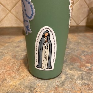 Our Lady of Fatima Sticker, Catholic Vinyl Sticker, Laptop Sticker, Die ...