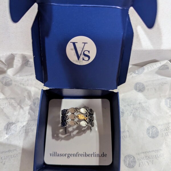 Swimming Against the Current. Sterling Adjustable Ring. School of Fish ...