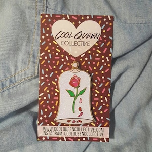Beauty & the Beast Enchanted Rose Enamel Pin - Etsy