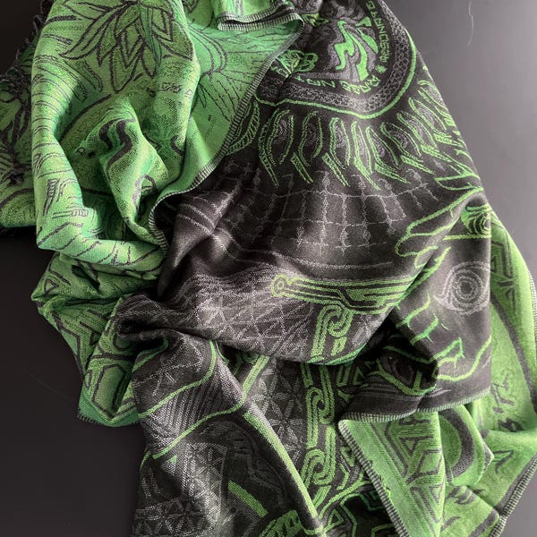 PROTECTED by INTENT • Uv-reactive Neon Green • Festival Shawl ...