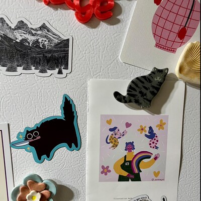 Danger Kitty Magnet / Fridge Magnet / Cute Magnet / Cat Magnet / Cat ...
