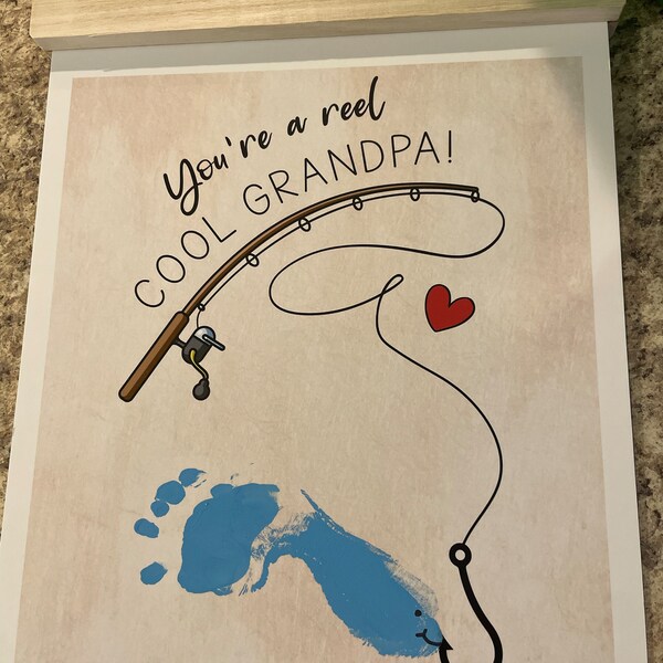 You're a Reel Cool Grandpa / Fish Hand Handprint Art / Father's Day ...
