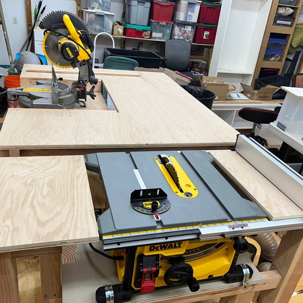 Metric - Workbench Plans - Flipping Miter Saw | Table Saw - Etsy